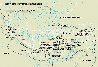 Map of Tibet, travel guide for you
