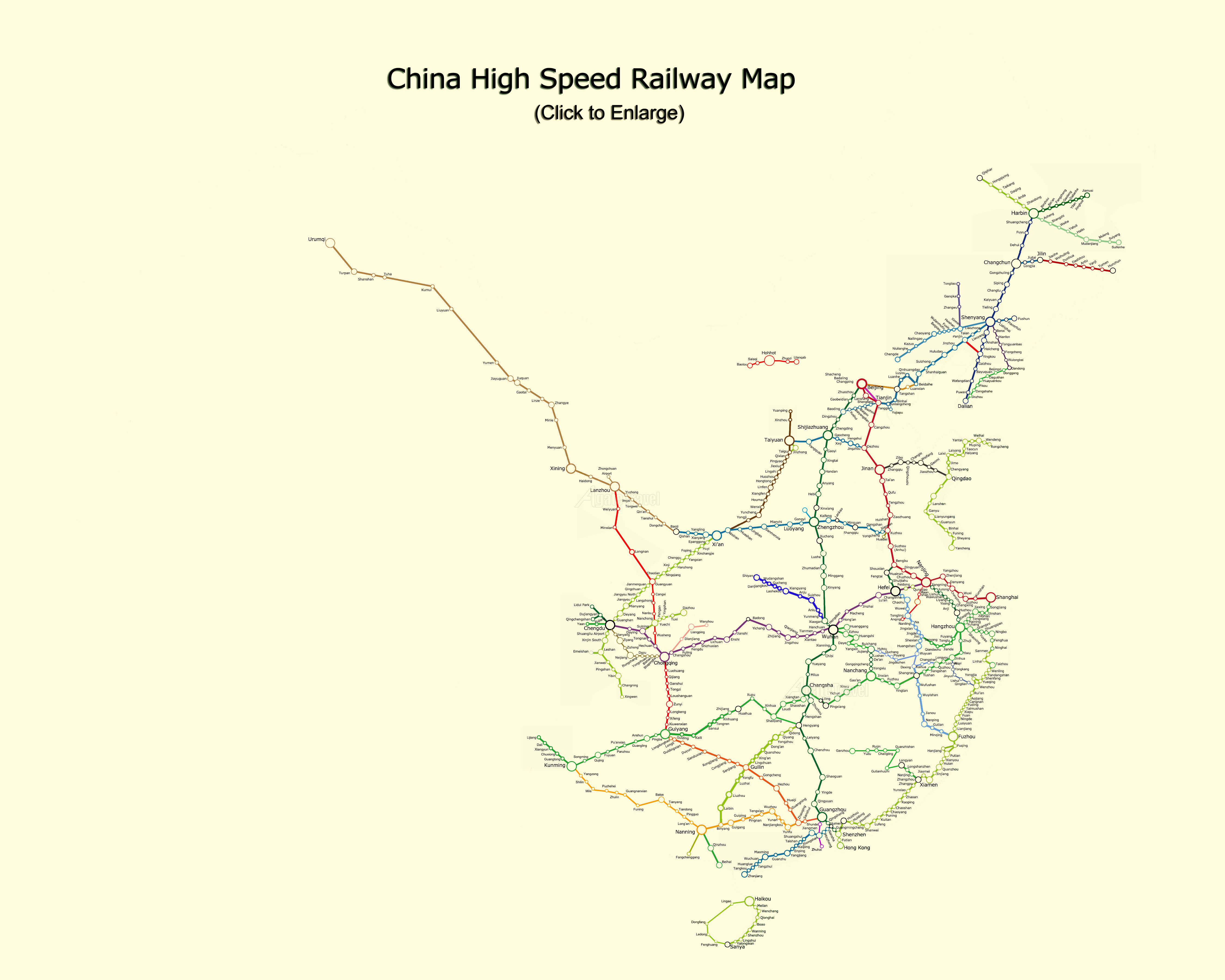 China High Speed Rail Map, 2019 China Railway Map, PDF Download China High Speed Rail Map, 2019 China Railway Map, PDF Download